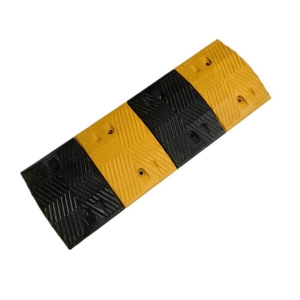 Speed Bumps are made of durable vulcanized recycled rubber.